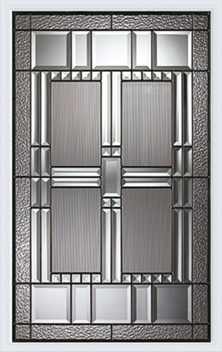 SF611P 1-Panel Smooth Fiberglass Exterior Door with Half-Lite Door Lite ...