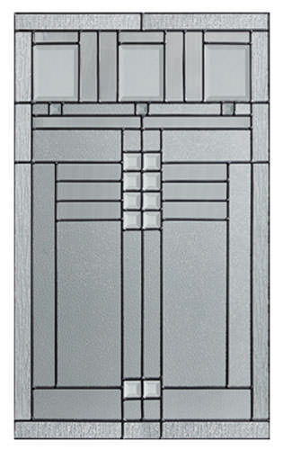 SF66CL 3-Panel Craftsman Smooth Fiberglass Exterior Door with Door Lite ...