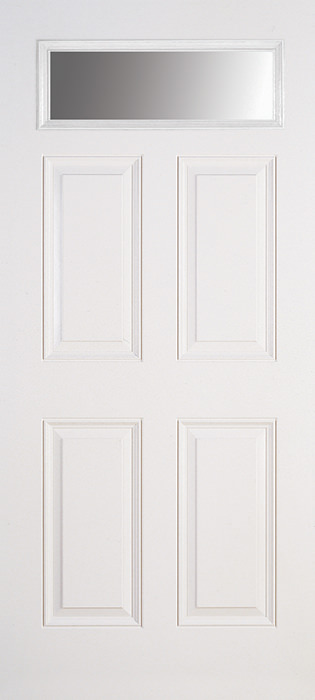 Trimlite Builders Series SFG64C 4-Panel Smooth Fiberglass Exterior Door ...
