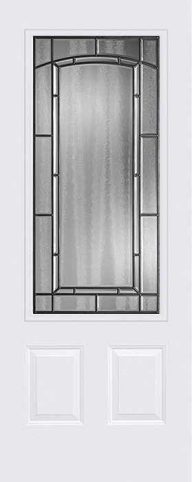 SFADE440 2-Panel Smooth Fiberglass Exterior Door With Adelaide 3/4-Lite ...