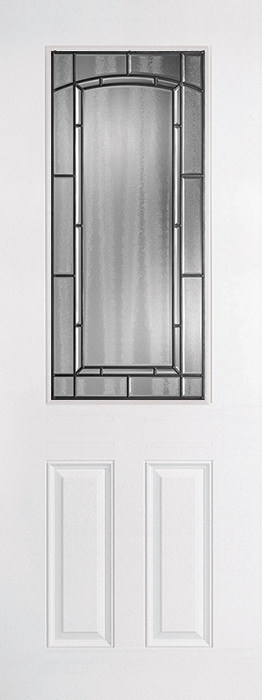 SFADE44080 2-Panel 8/0 Smooth Fiberglass Exterior Door With Adelaide ...