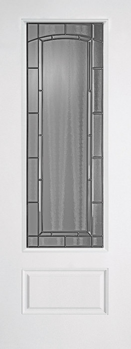 SFADE460801P 1-Panel 8/0 Smooth Fiberglass Exterior Door With Adelaide ...