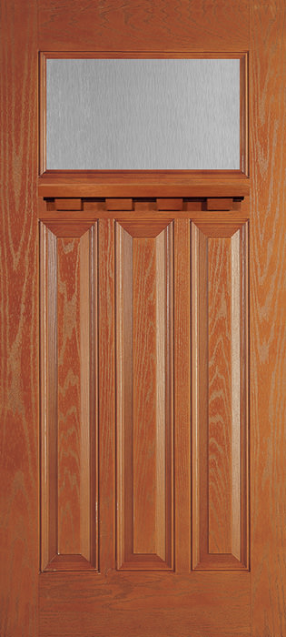 TFCHO200 Craftsman Oak Grain Textured Fiberglass Exterior Door with ...