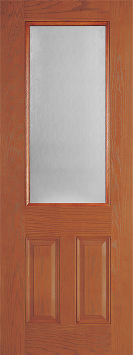 TFCHO44080 2-Panel 8/0 Oak Grain Textured Fiberglass Exterior Door With ...