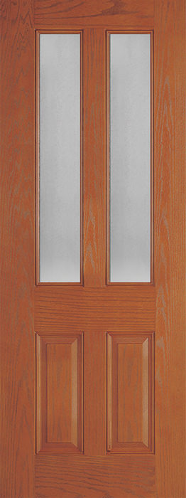 TFSAB24080 2-Panel 8/0 Oak Grain Textured Fiberglass Exterior Door With ...