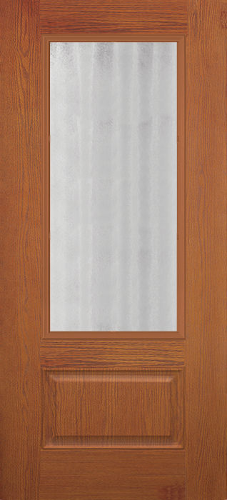 TFSAB4401P 1-Panel Oak Grain Textured Fiberglass Exterior Door With ...