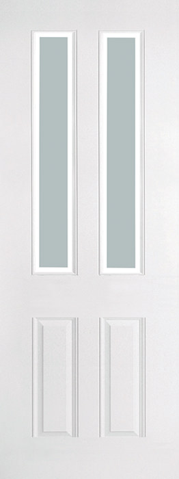 SFPER24080 2-Panel 8/0 Smooth Fiberglass Exterior Door With Perimeter ...