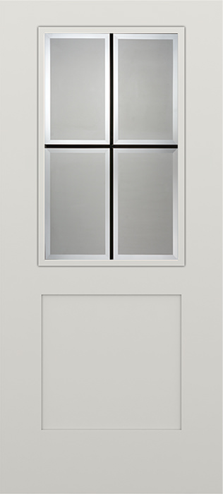 SFEAS4301PSHK 1-Panel Cottage Smooth Fiberglass Exterior Door With ...