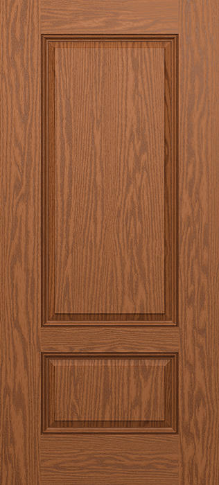 TF2PL 1-Panel Oak Grain Textured Fiberglass Exterior Door with 3/4 Door ...