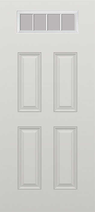 SF64 4-Panel Smooth Fiberglass Exterior Door with 4-Lite Glass - CODEL ...